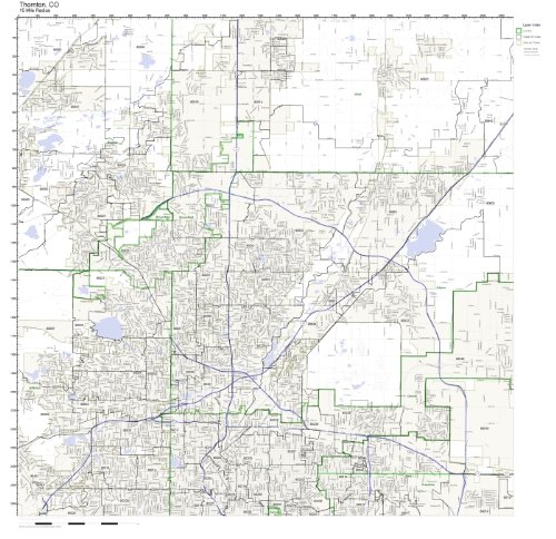 Amazon.com : Thornton, CO ZIP Code Map Laminated : Prints : Office Products