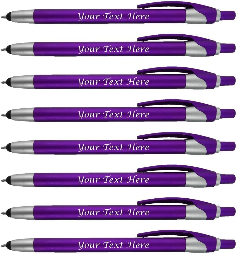 Amazon.com : Personalized With your Custom Logo or Text Pens-Pack of ...