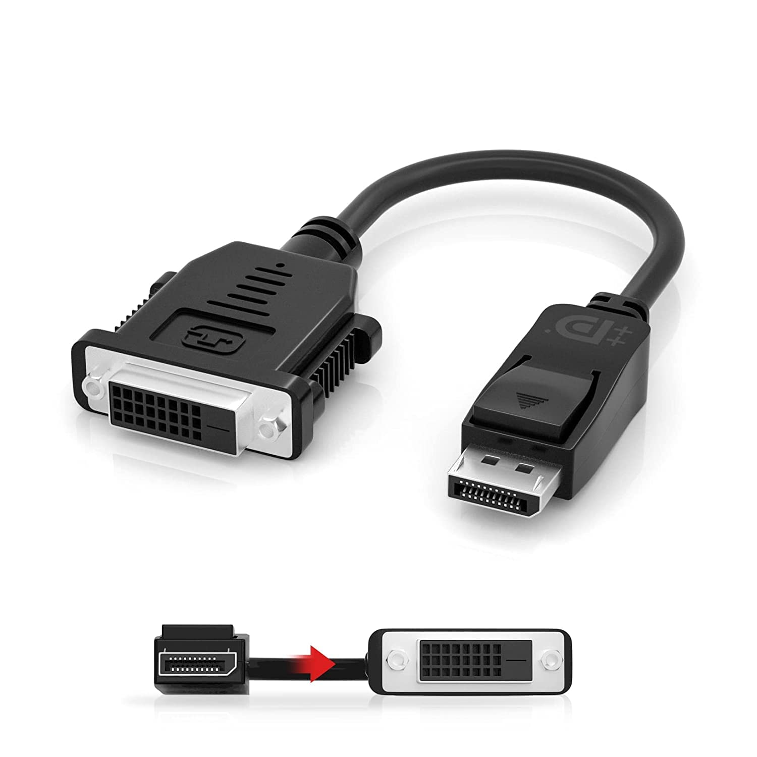 Tobo DisplayPort (DP) to DVI Adapter, Gold-Plated Display Port to DVI-D ...