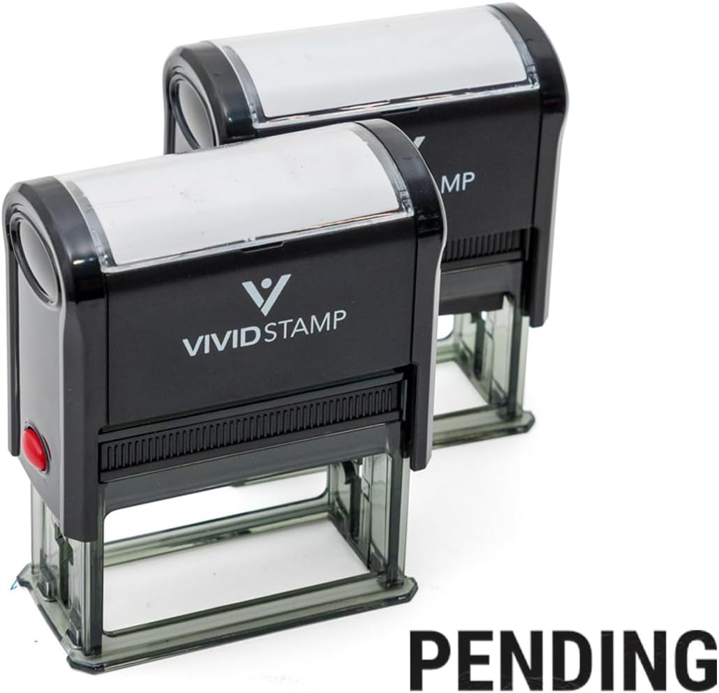 Amazon.com: Pending Self Inking Rubber Stamp (Black Ink) - Large 2 Pack ...