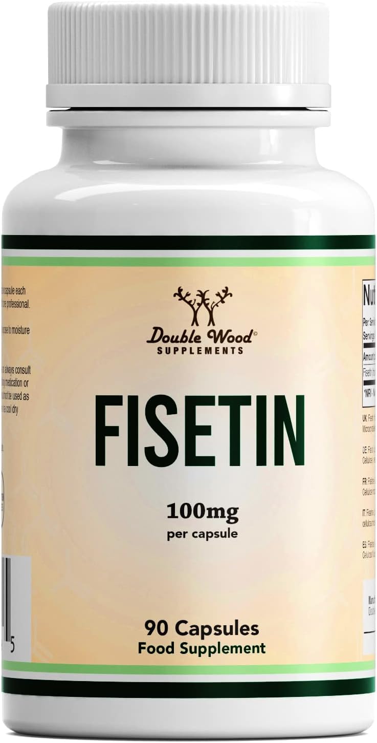 Double Wood Fisetin Supplement | 90 Fisetin Capsules - 100mg per ...