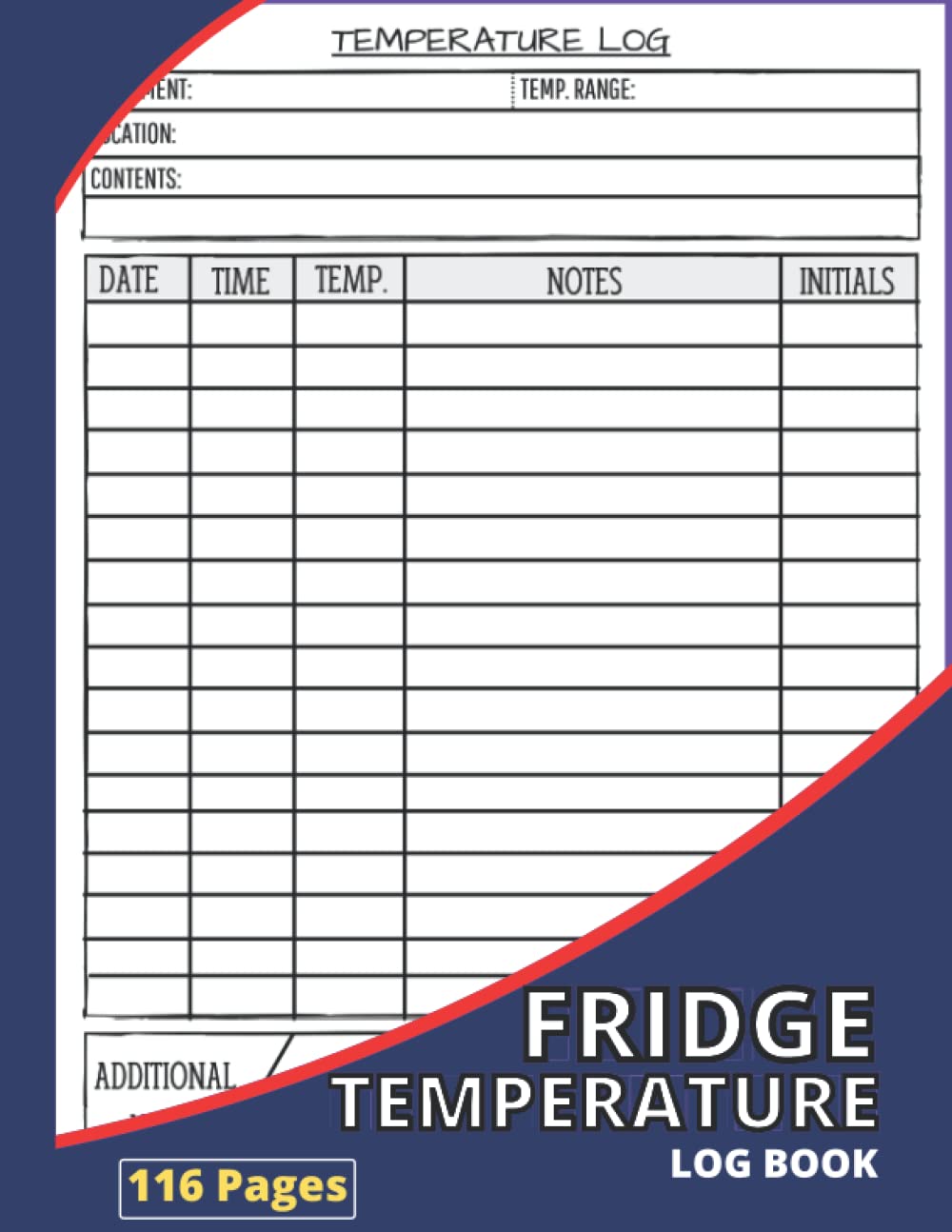 Buy Fridge Temperature Log Book: Temperature Monitoring Book For ...