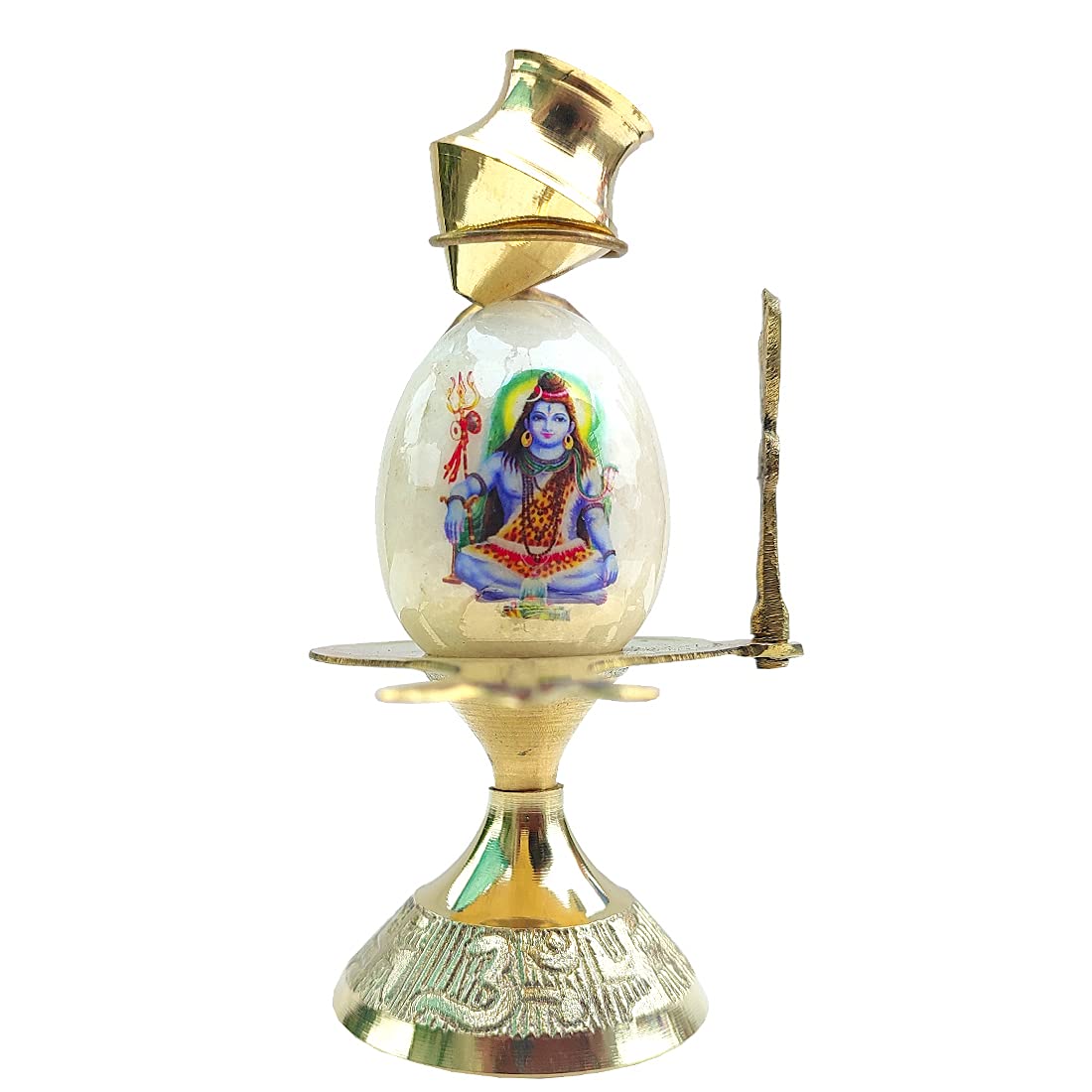Buy DealFry Shivlingam Set with White Pindi Shaligram, Brass Shiva ...