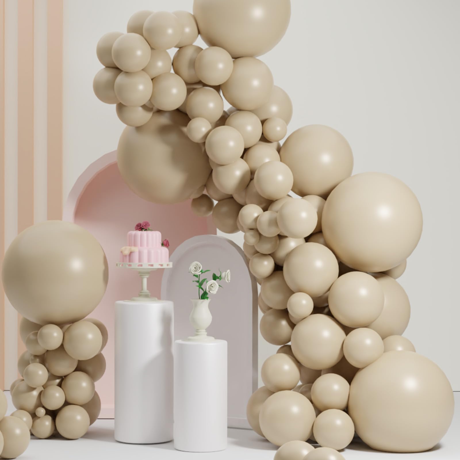 Snapklik.com : Pale Brown Balloons, Scmdoti Misty Brown Balloons ...
