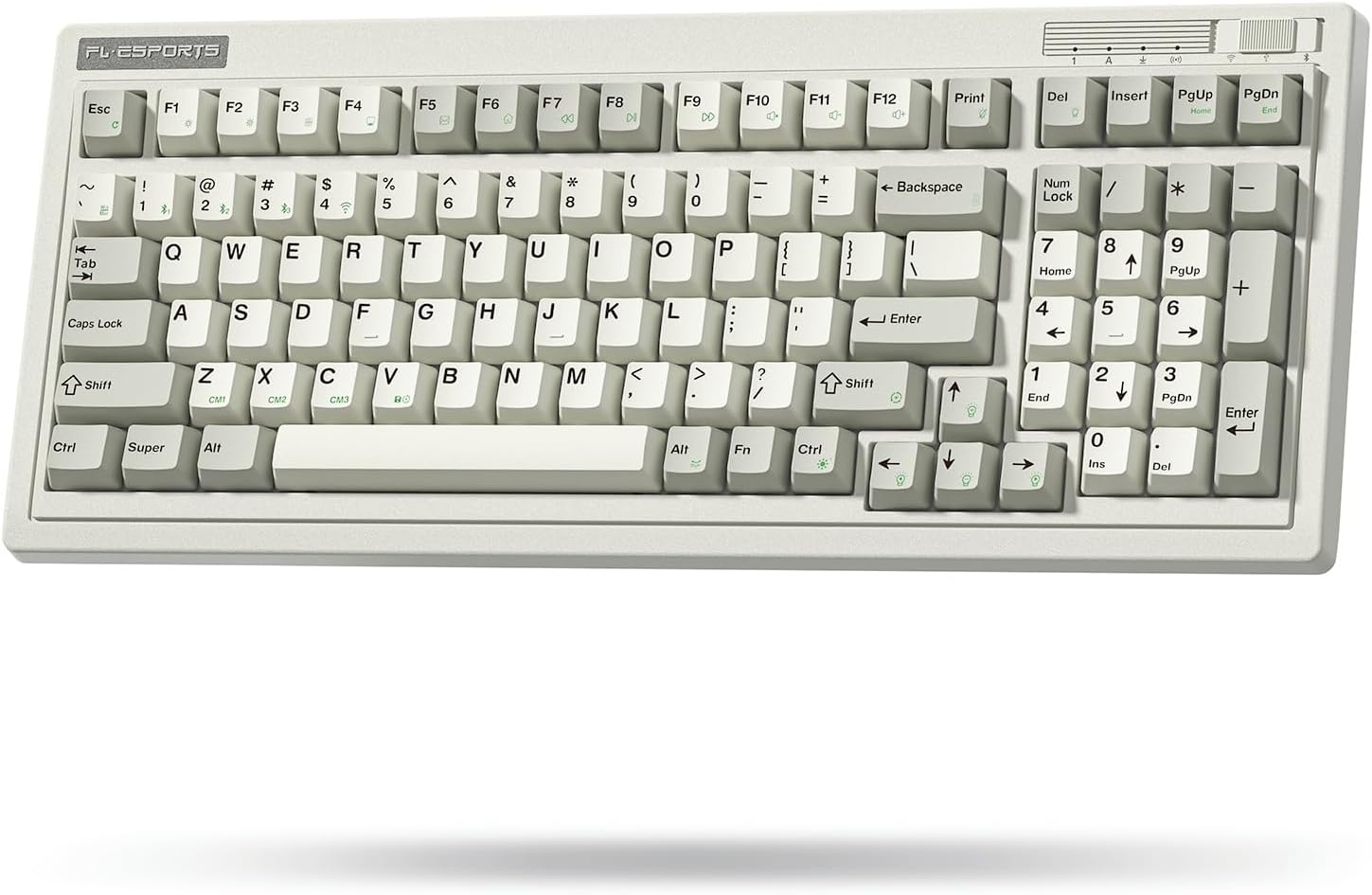 Amazon.com: FL ESPORTS OG98 Retro Gaming Keyboard with Number Pad ...