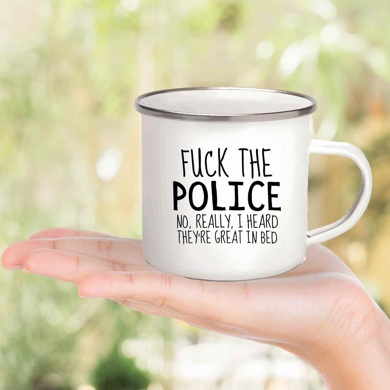 Funny Cop Mug, For Policeman’s Birthday – Police Humor On 12oz Enamel ...