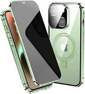 Amazon.com: KMXDD Anti-Peeping Case for iPhone 15 Plus Case Magnetic Ring Stand Compatible with ...