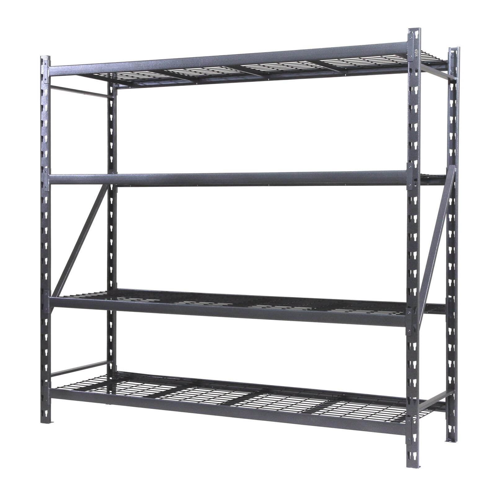 Buy 4-Tier Industrial Shelving Rack 77in-W x 24in-D x 72in-H Unit Holds ...