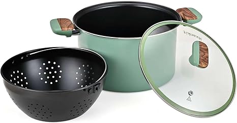 Amazon.com: Hxankit 7 Quarts Nonstick Pasta Pot with Strainer Basket ...