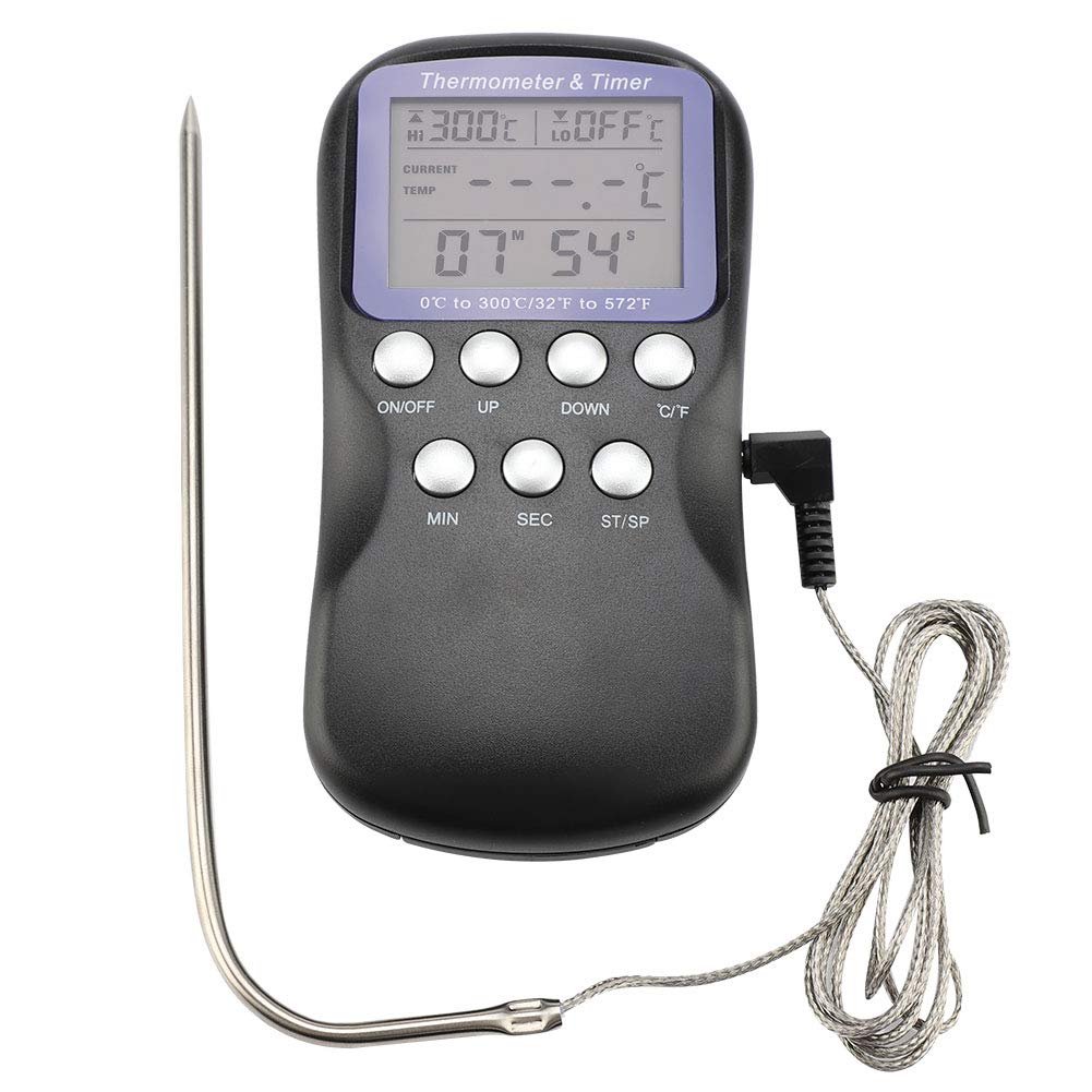 Amazon.com: Meat Thermometer Digital Wired Barbecue Grill Meat Oven ...