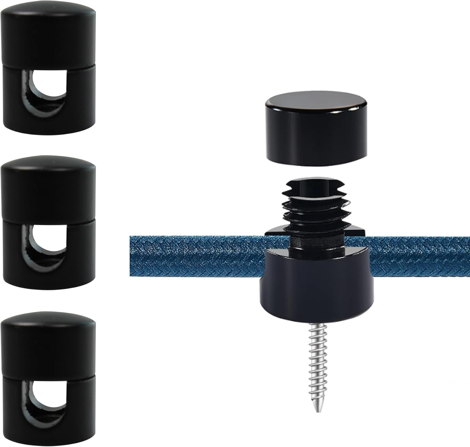 Amazon.com: AUXBC 3PCS Black Swag Hooks for Ceiling Hanging Lights ...