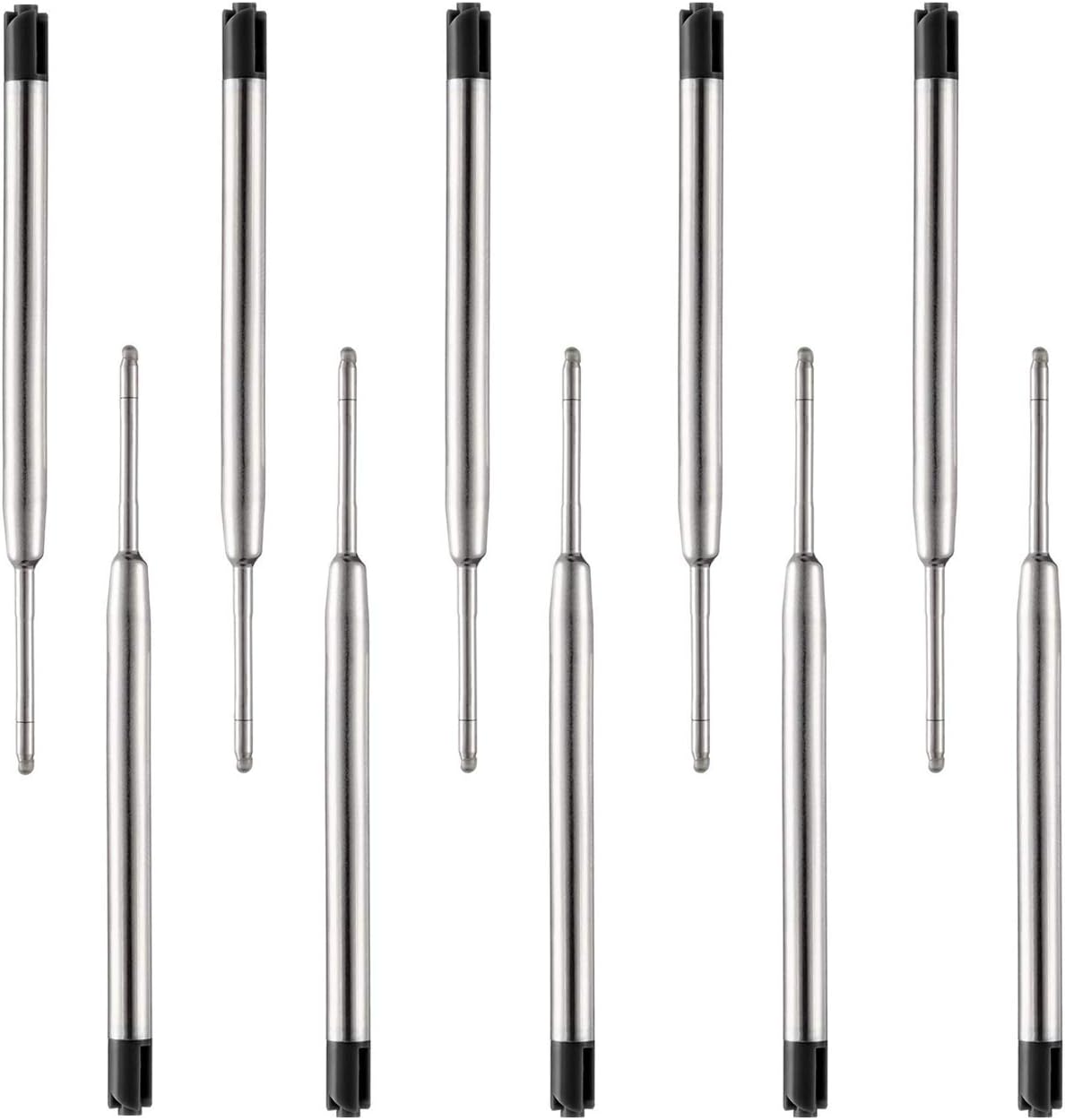 Amazon.com : Black Ink Pen Refills Ballpoint Black, 12 Pack Ballpoint ...
