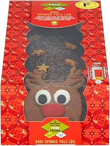 Morrisons Free from Reindeer Yule Log Cake, 568g : Amazon.co.uk: Grocery