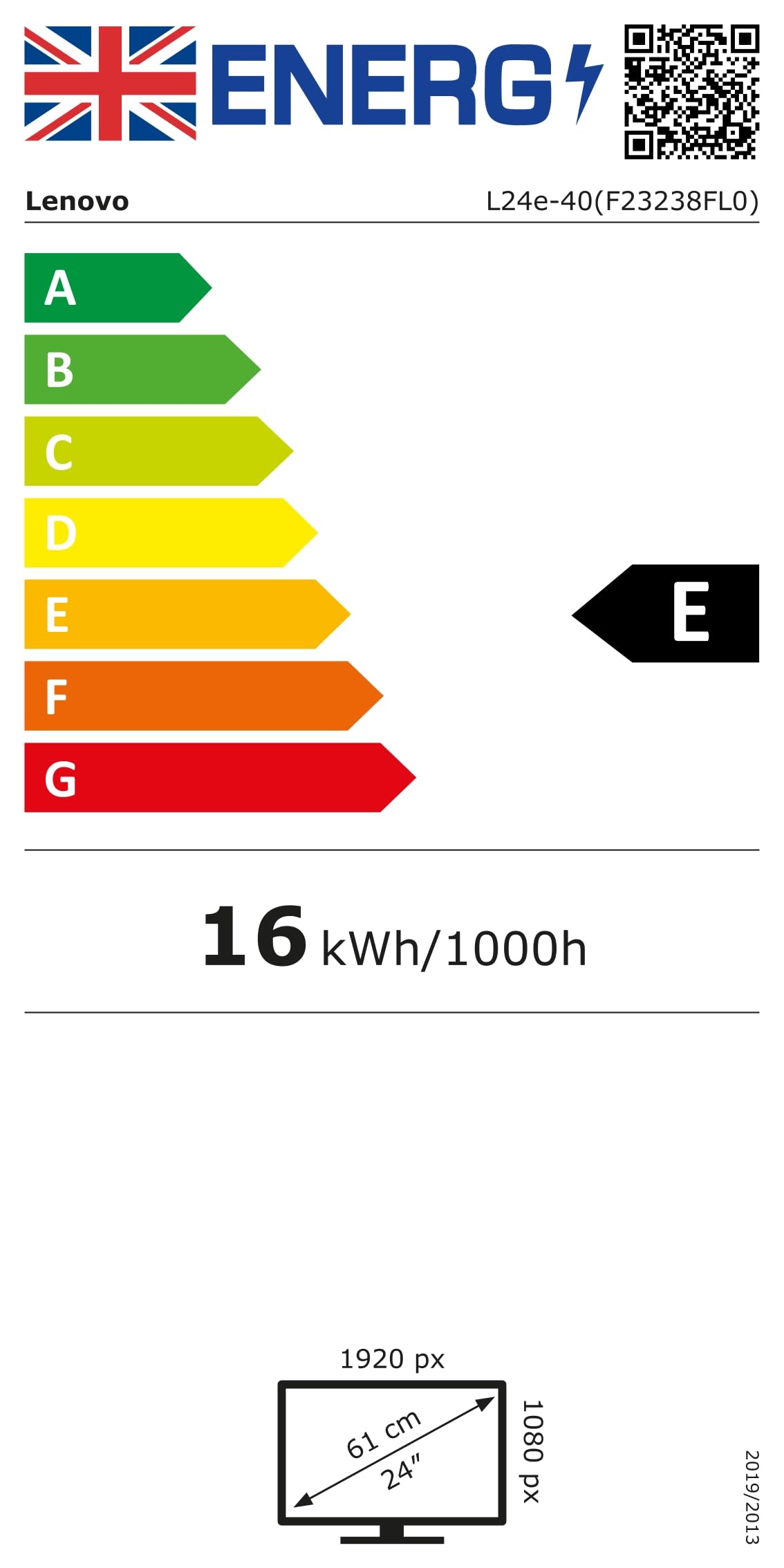 Lenovo L24e-40 Inch PC Monitor | FHD, 1080p, 100Hz, VA, 4ms, VGA and ...