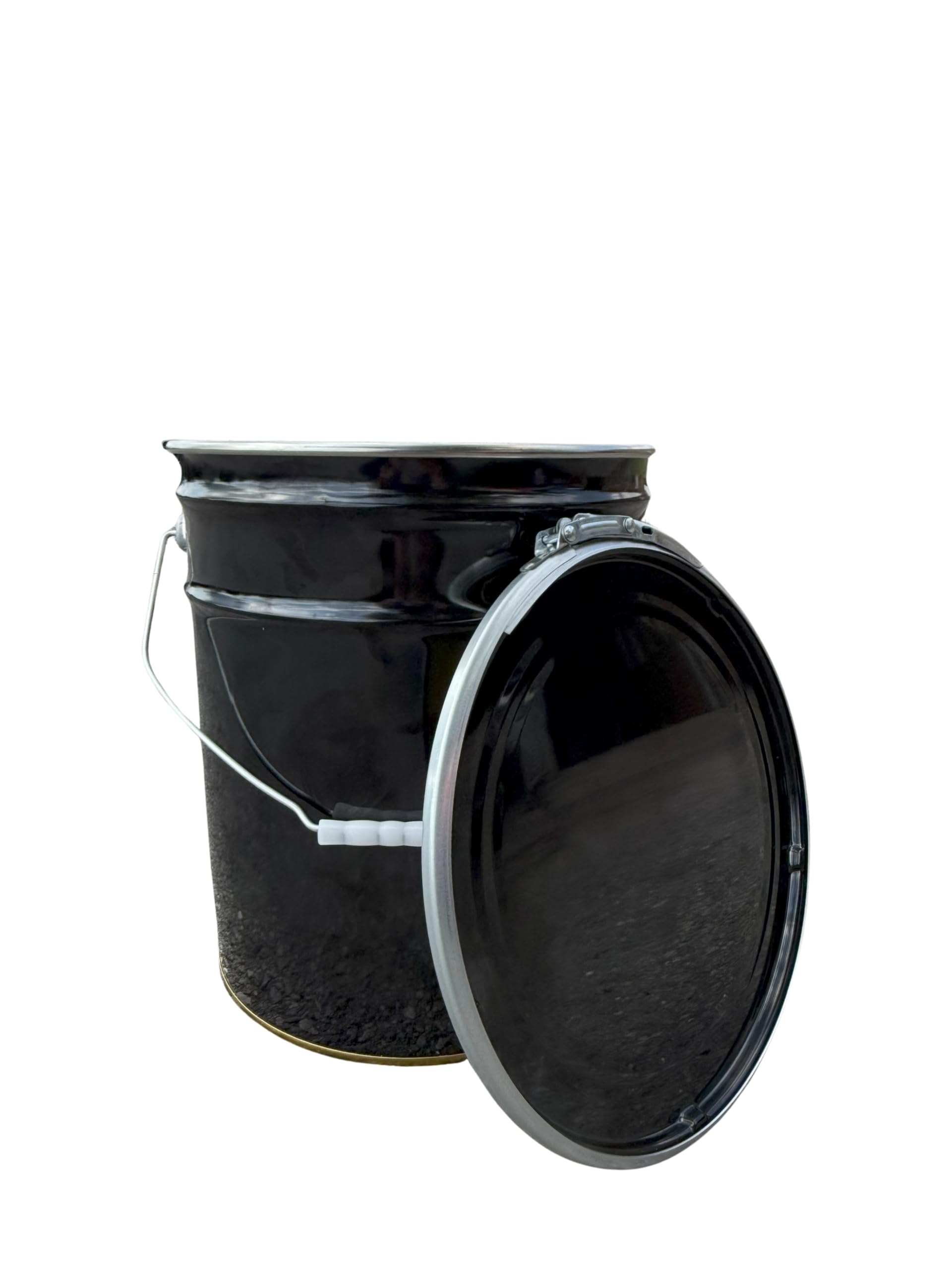 Amazon.com: ATERET 5 Gallon Black Metal Bucket & Lid - 3 Pack - Heavy ...