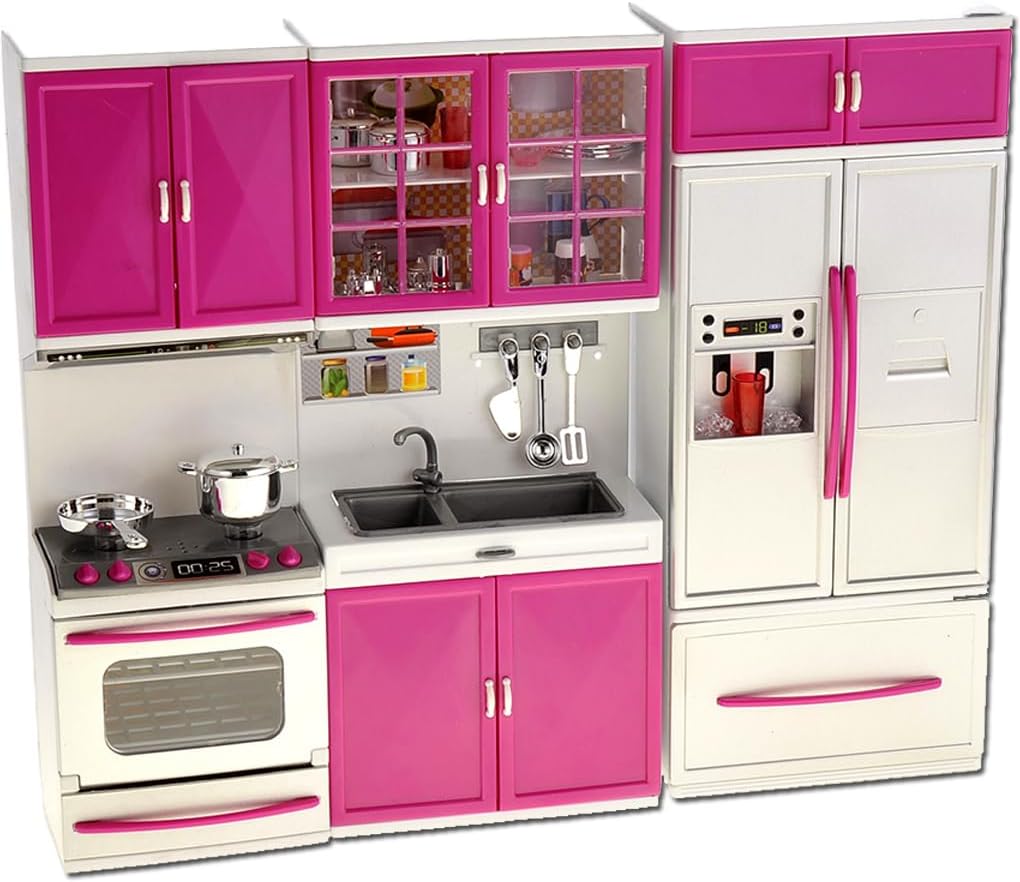 Amazon.com: PowerTRC Modern Kitchen Toy Playset: Deluxe Kit Adventure ...