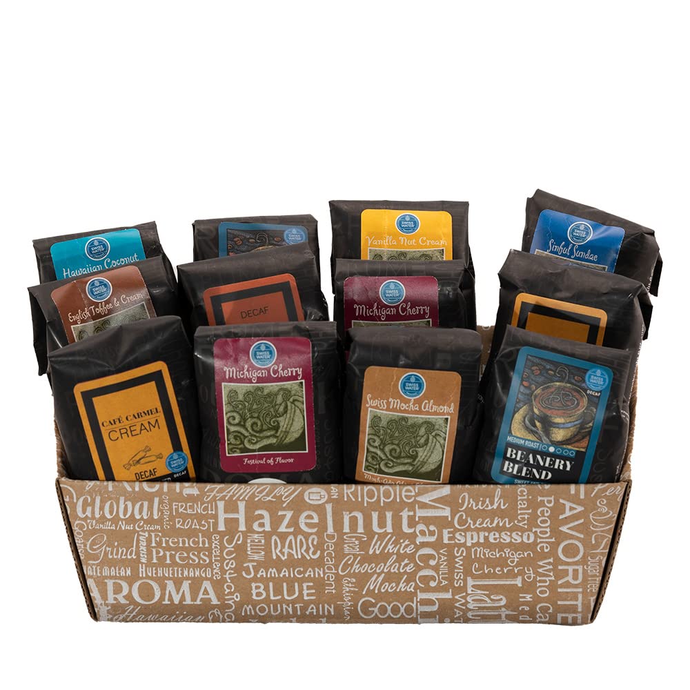 Amazon.com: Coffee Beanery Indulgent Decaf Coffee Gift Basket - Swiss ...