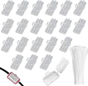 RXKFIGX 30 Pieces Transparent Cable Labels and 30 Pieces White Cable ...