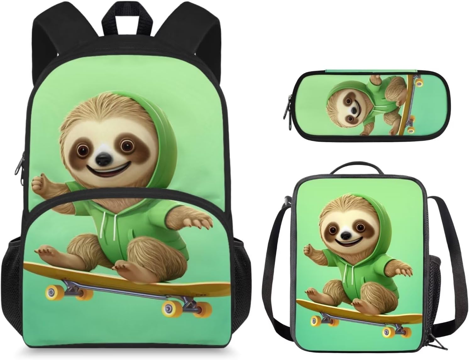 Amazon.com | ELEDIZI Skateboard Sloth Backpack for Boys Kids Backpack ...