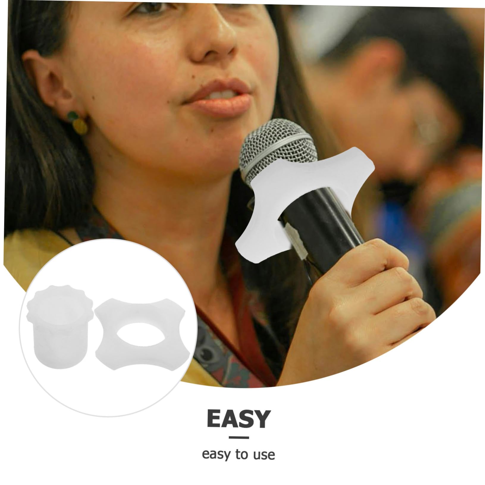 Snapklik.com : 2 Sets Glowthe Dark Microphone Rings Bottom Rod Sleeve ...