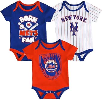 Amazon.com: Outerstuff New York Mets Born A Fan Infant Toddler 3 Piece ...