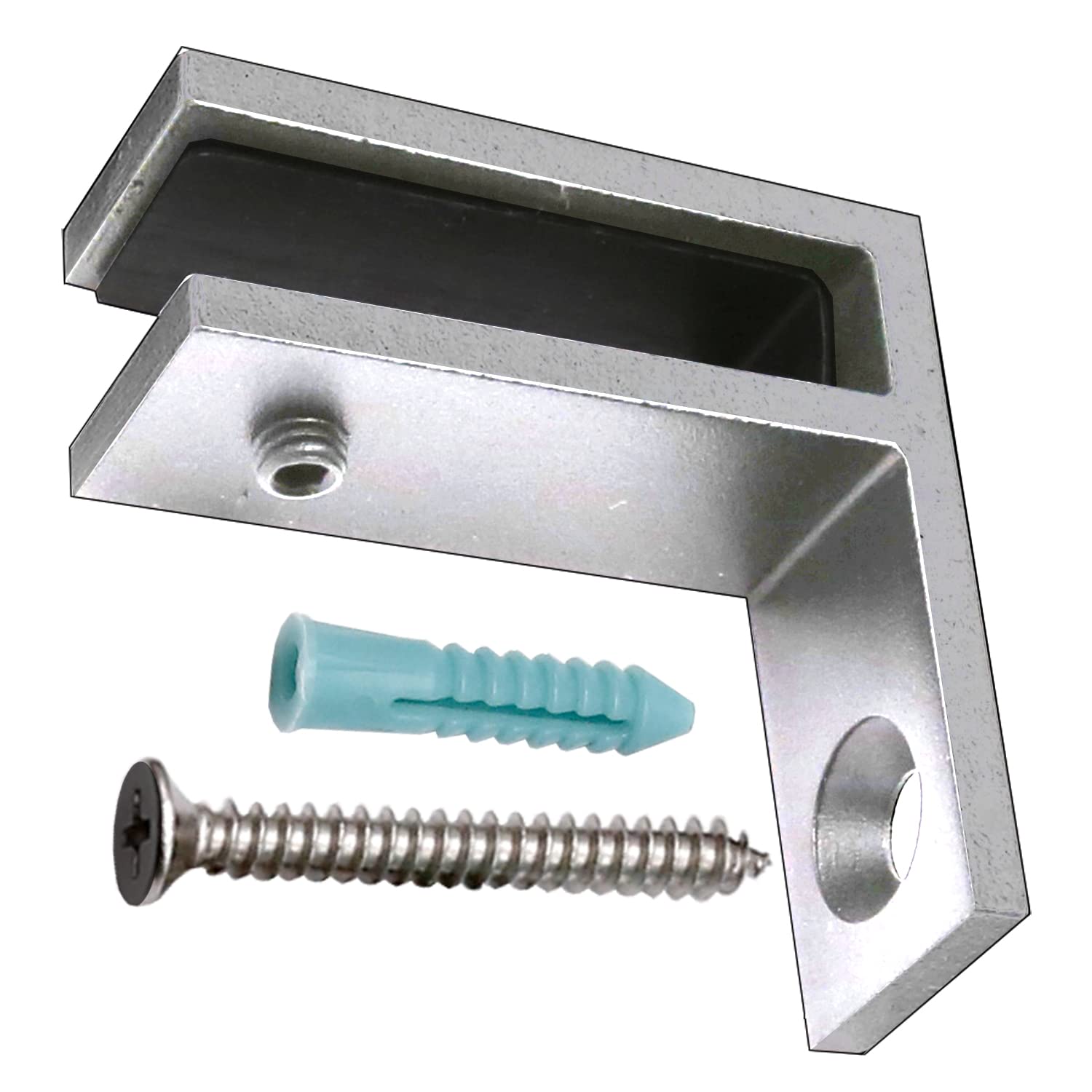 Amazon.com: Top Hardware 90 Degree Glass to Wall Stainless Steel ...