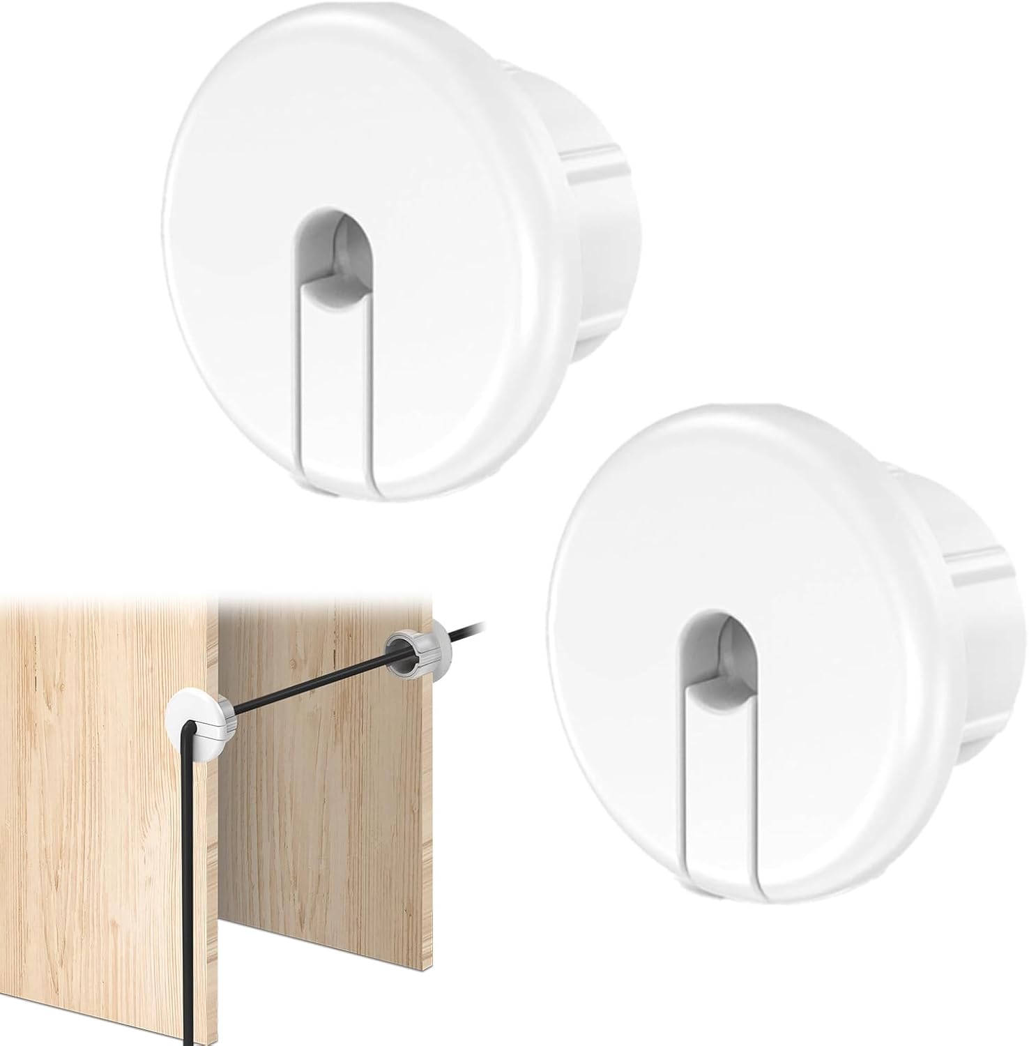 Cable Wall Entry Grommets, 2 PCS Cable Wall Grommet Wall Cable Hole ...