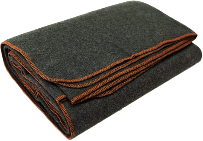 Arcturus Military Wool Blanket - 4.5 lbs, Warm, Thick, Washable, Large ...
