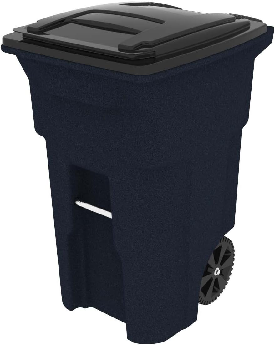 Amazon.com: Mighty Tuff 50-Gallon Wheeled Trash Barrel - Large Outdoor ...