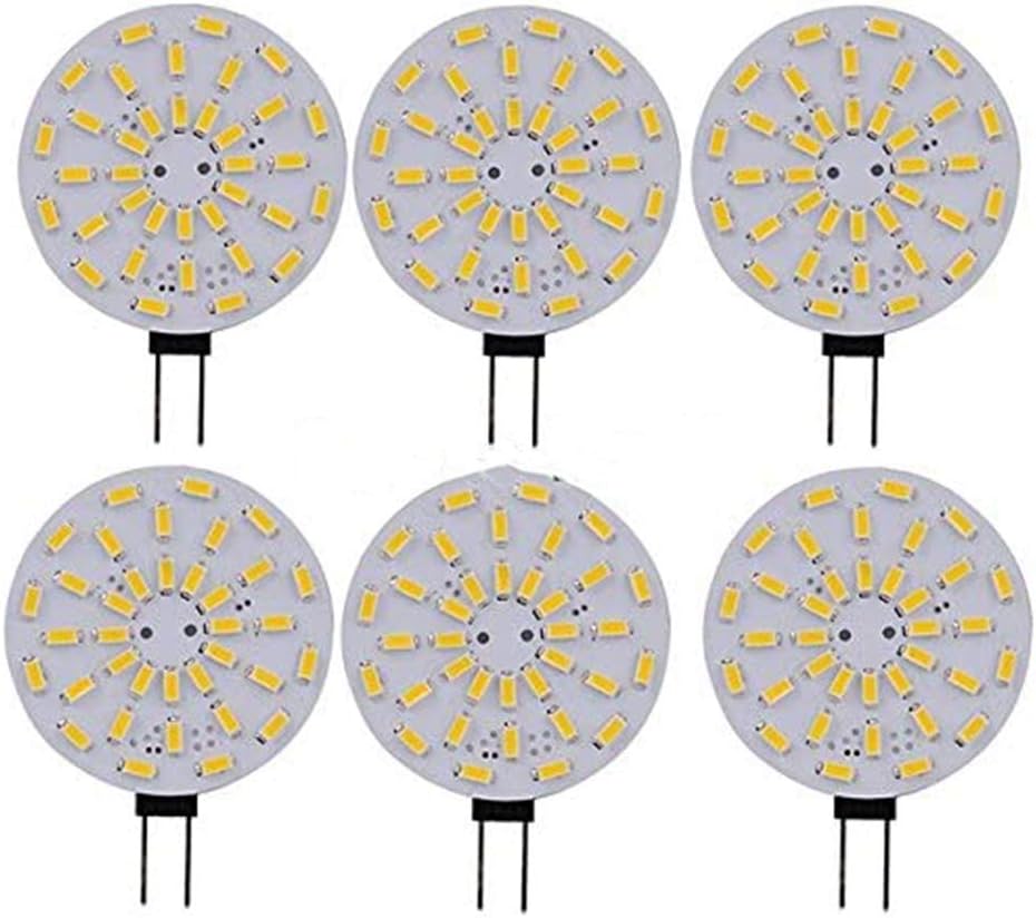 Best to Buy (6-PACK) 4-Watt T4 G4 disc LED Bulb 12V-24V AC/DC, 36SMD ...