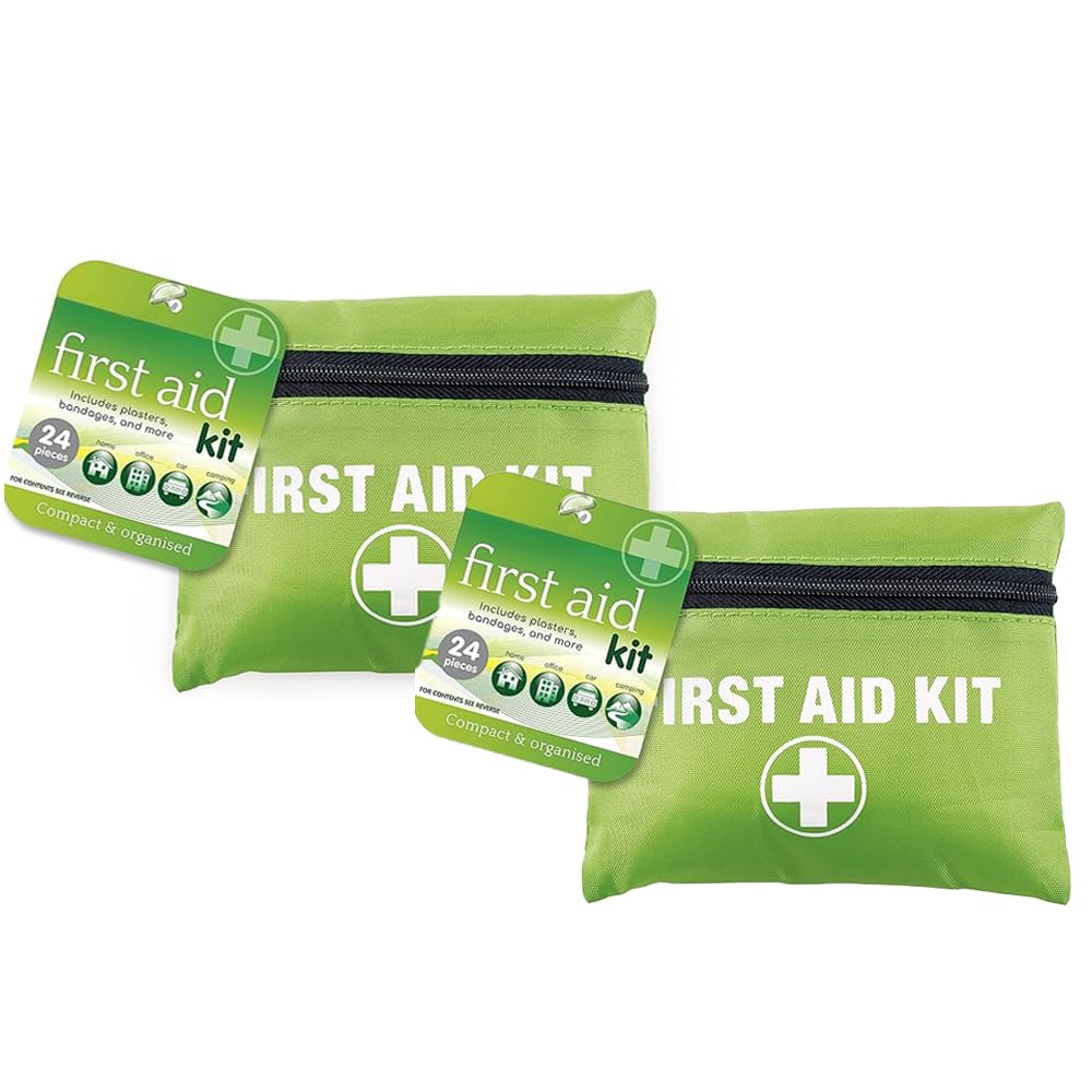 Zopper 2 x Compact First Aid Kit Non-Adherent Pocket Medical 24 Piece ...