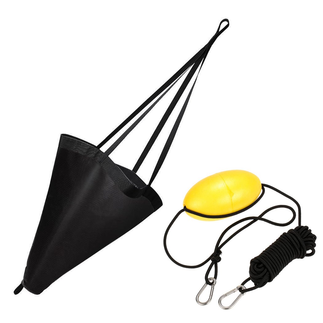 MOOCY 24-Inch Drift Sock Sea Anchor Drogue with 30ft Kayak Tow Rope ...