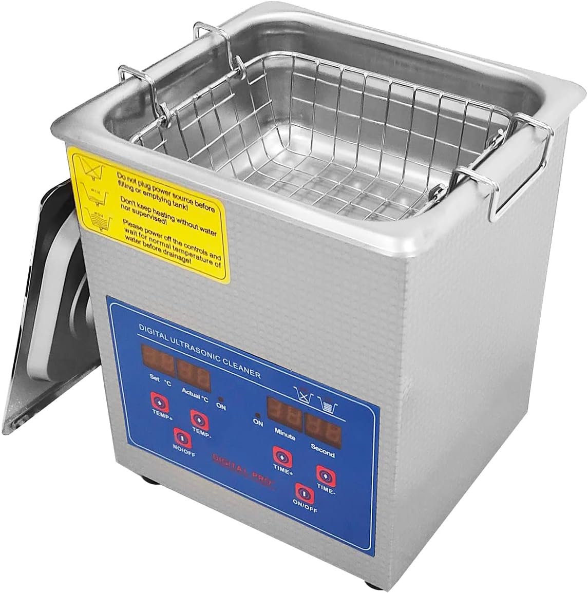 1.3L Ultrasonic Cleaner with Digital Timer Heater Professional Heated ...