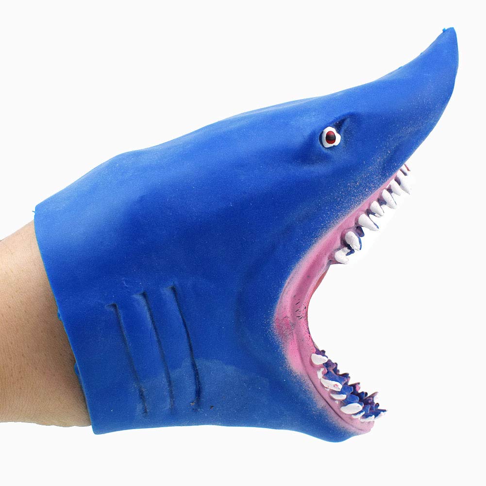 Ytfu Shark Puppet Rubber Shark Hand Puppet Realistic Hand Puppets ...