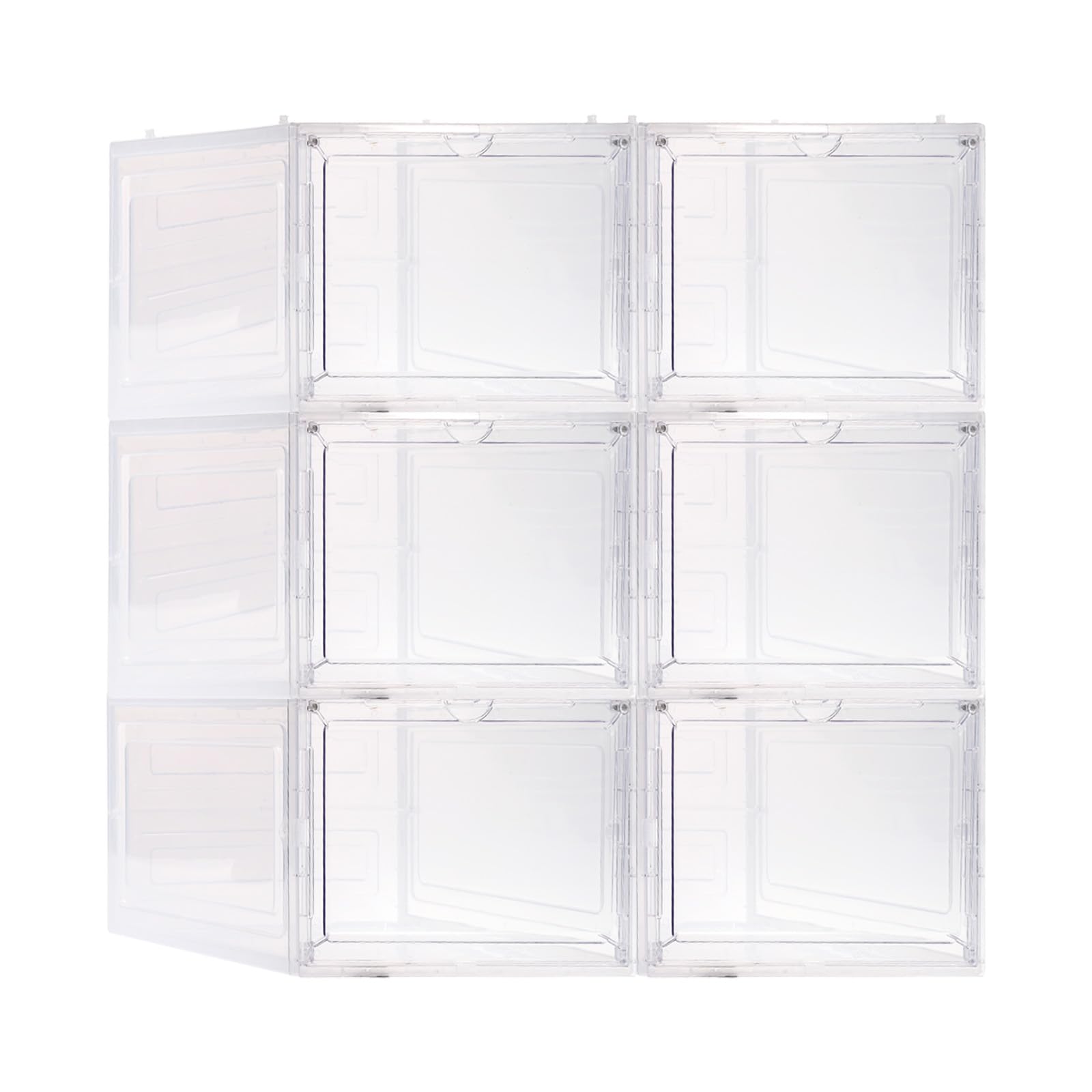 Amazon.com: MECCANIXITY Shoe Box with Clear Door Stackable Storage and ...