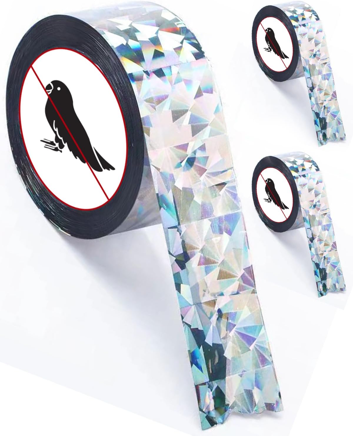 Amazon.com : EONBES 2 * 360ft Bird Scare Tape Flash Ribbon Holographic ...