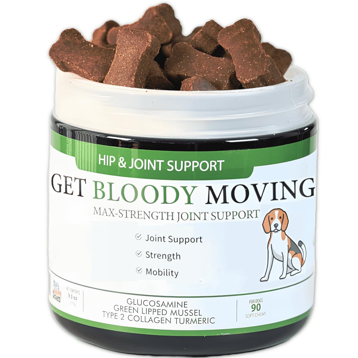 Adult Dog Joint Supplements for Stiff Older Dogs. 90 tasty soft chew ...