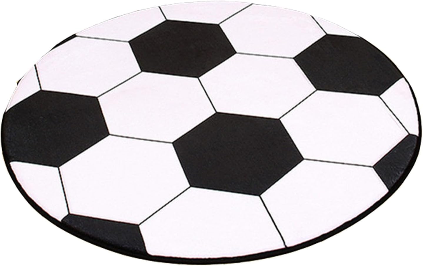 60cm Polyester Soccer Rug,Soccer Rug Round Area Carpet for Boys Bedroom ...