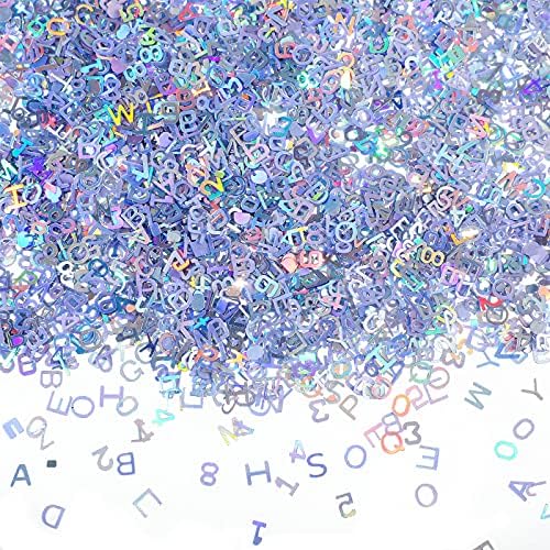 Amazon.com: Skylety 3500 Pcs Confetti Glitter Number Letter Confetti 2. ...