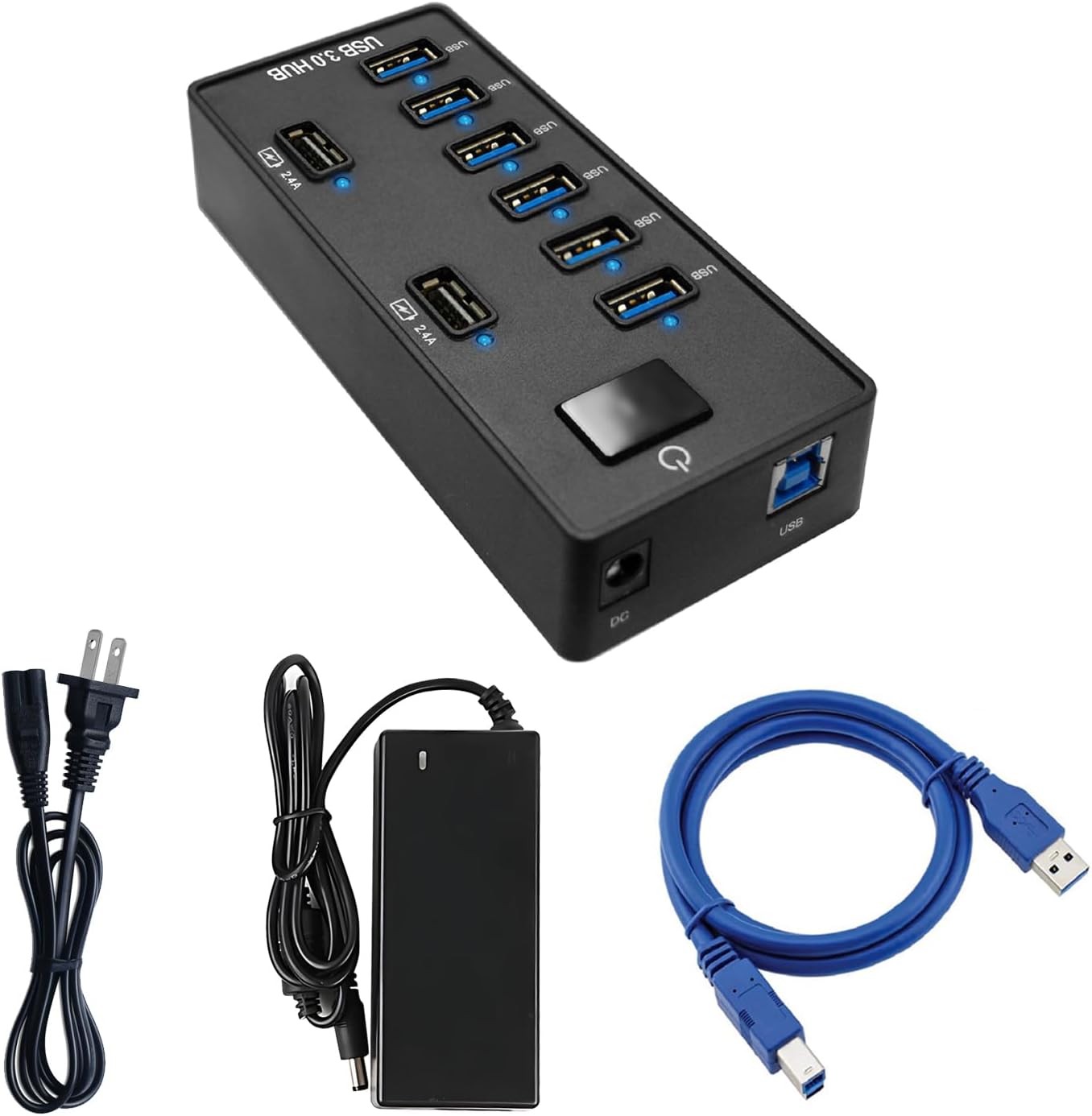 Amazon.com: Cyberpower CP-H420P USB Hub, 4-Port, USB 2.0, 480Mbps, 1.1 ...