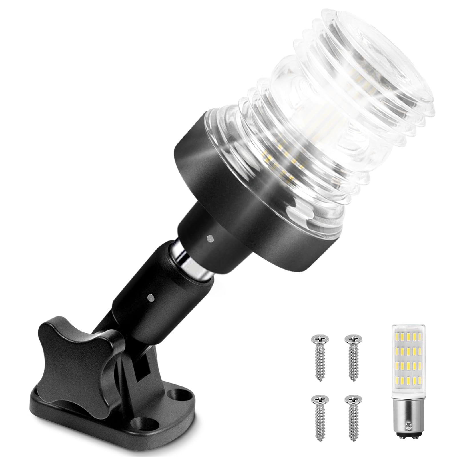 Snapklik.com : Obcursco Boat Stern Lights, IP67 Waterproof Fold-Down ...