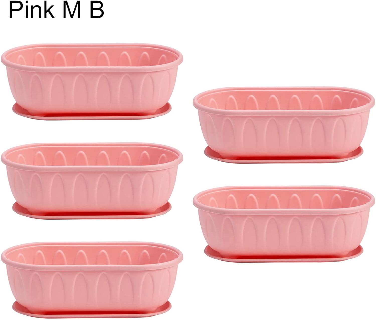 5 macetas de plástico deformado paralelogramo para blanco A – Yaxa Guatemala