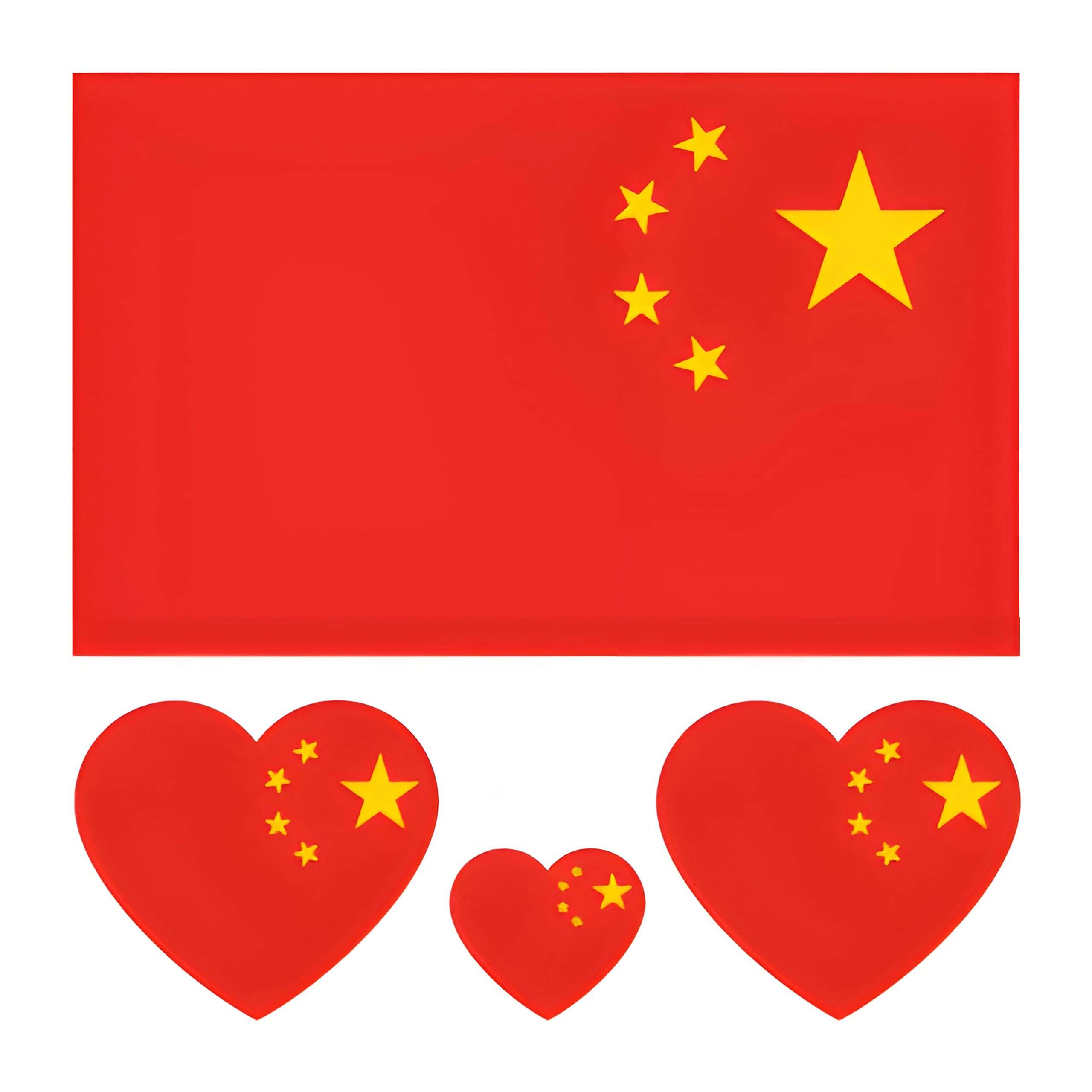 Amazon.com : Chinese Flag Tattoos,10 Sheets China Flag Temporary Face ...