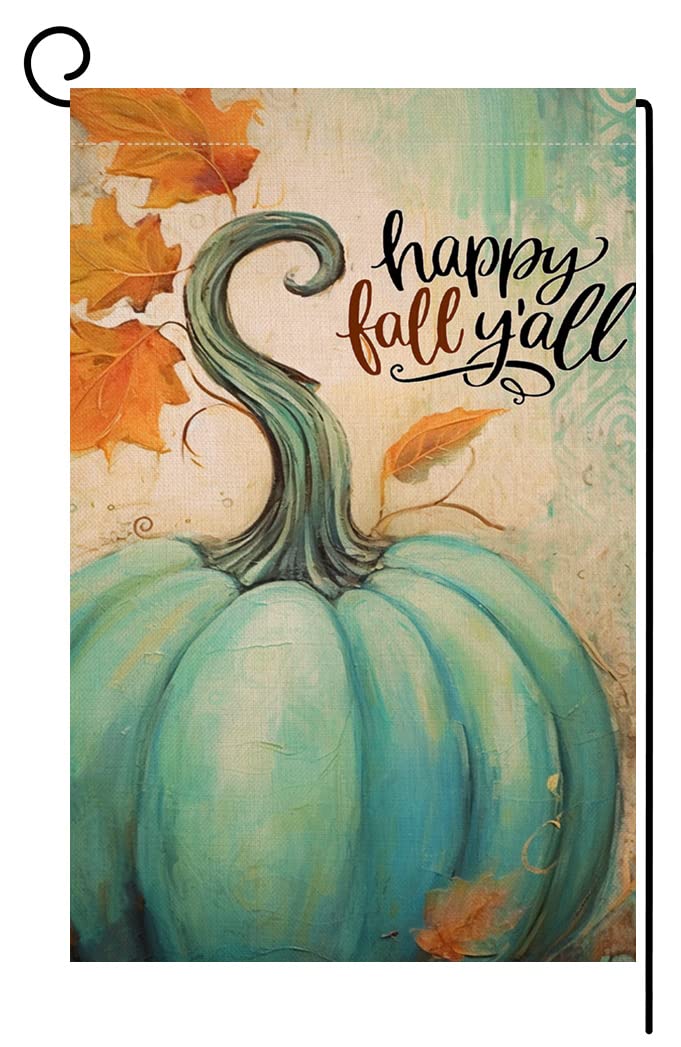 Amazon.com : BLKWHT Fall Pumpkin Garden Flag 12x18 Vertical Double ...