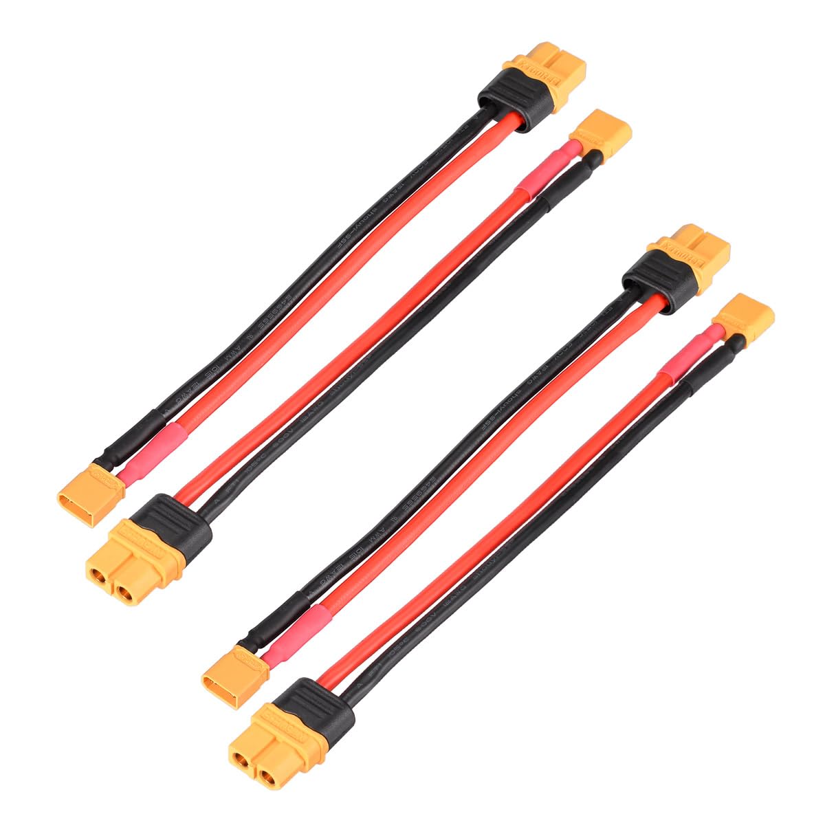 Amazon.com: ELFCULB XT60 to XT30 Adapter 4 Pieces 12AWG XT60 Female to ...