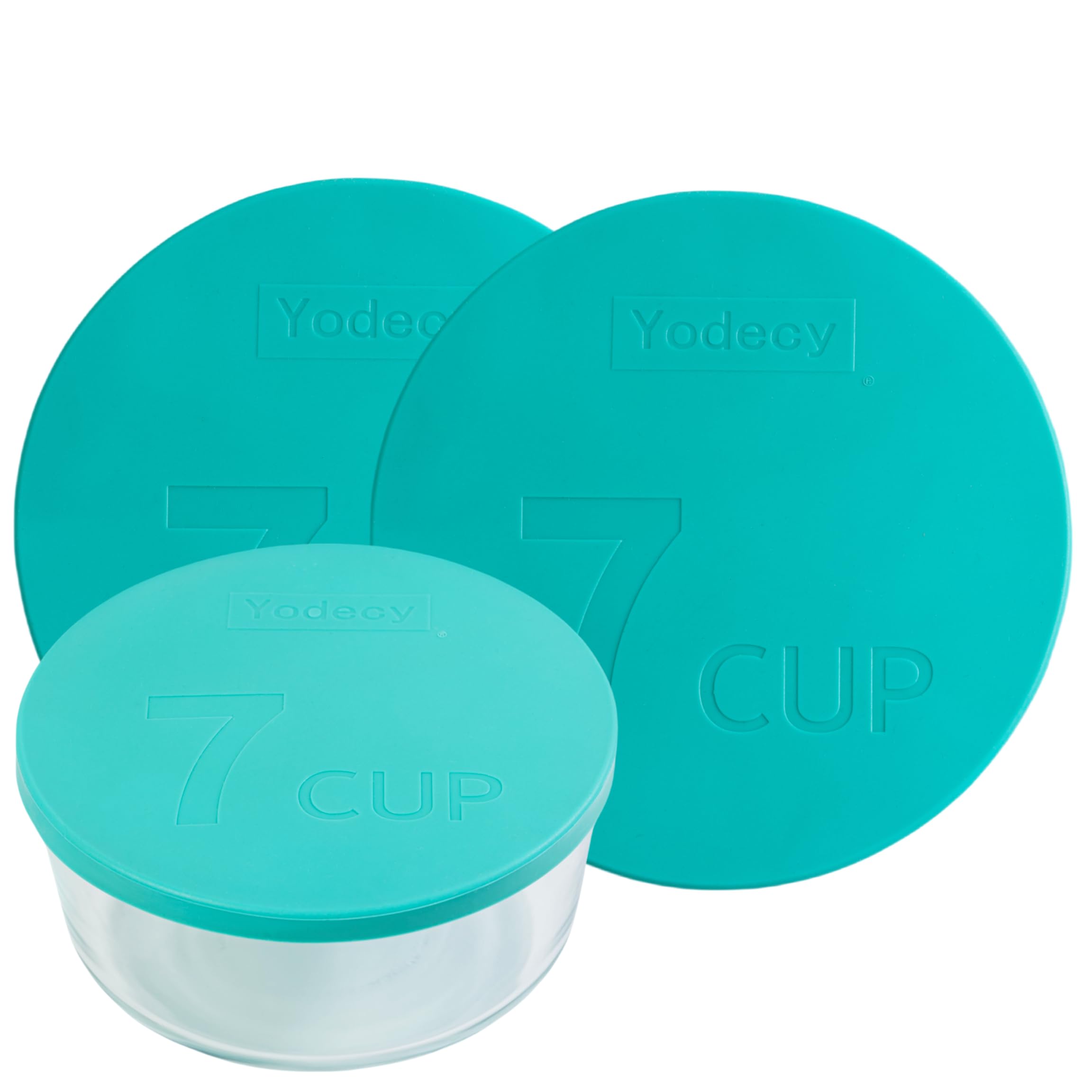 Amazon.com: Yodecy Silicone Bowl Lids fit Pyrex Glass Bowls 7402-PC 7 ...