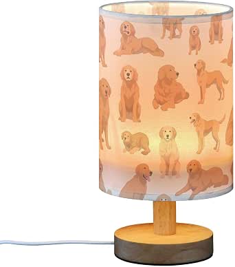 FRODOTGV Nightstand Lamps Small Table Lamp Cute Golden Retriever Dog ...