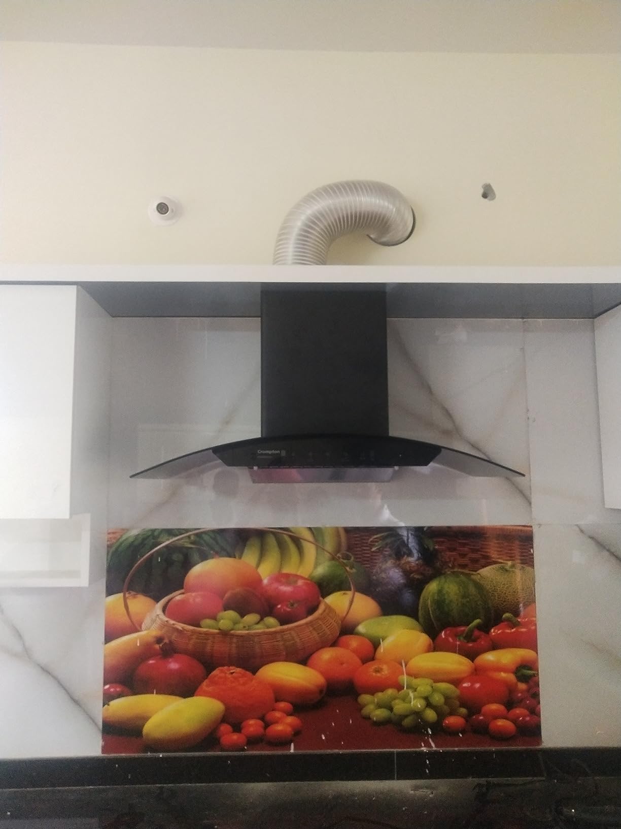 Crompton IntelliMotion 90 cm Curved Glass Kitchen Chimney with Auto ...