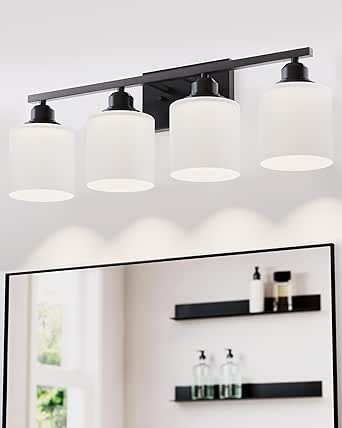 Sailstar Vanity Light Fixtures, Matte Black, Over Mirror, Modern ...