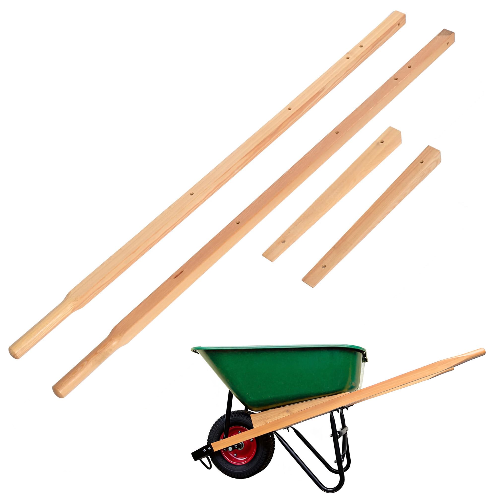Snapklik.com : Uyoyous 1 Pair Wheelbarrow Handles Replacement 57" Wood ...